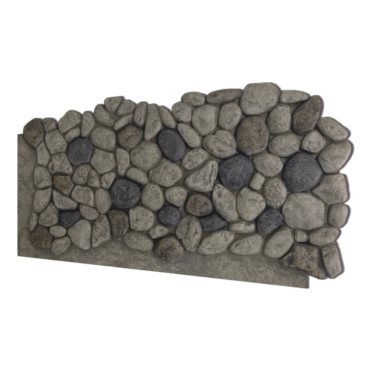 Panels Decor 48-1/2" x 25" Faux River Rock Wall Paneling | Wayfair