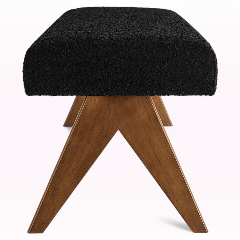 George Oliver Enlow 63" Boucle Upholstered Bench by | Wayfair