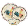 Rosalind Wheeler Country Rooster 18 Piece Melamine Dinnerware Set Plate ...