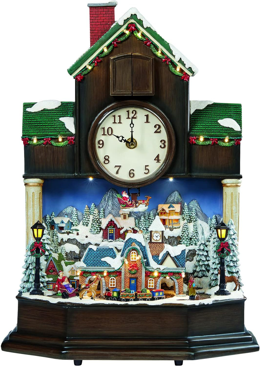 The Holiday Aisle® 16.8”H Animated Cuckoo Clock - LED Lights, 8 Music ...