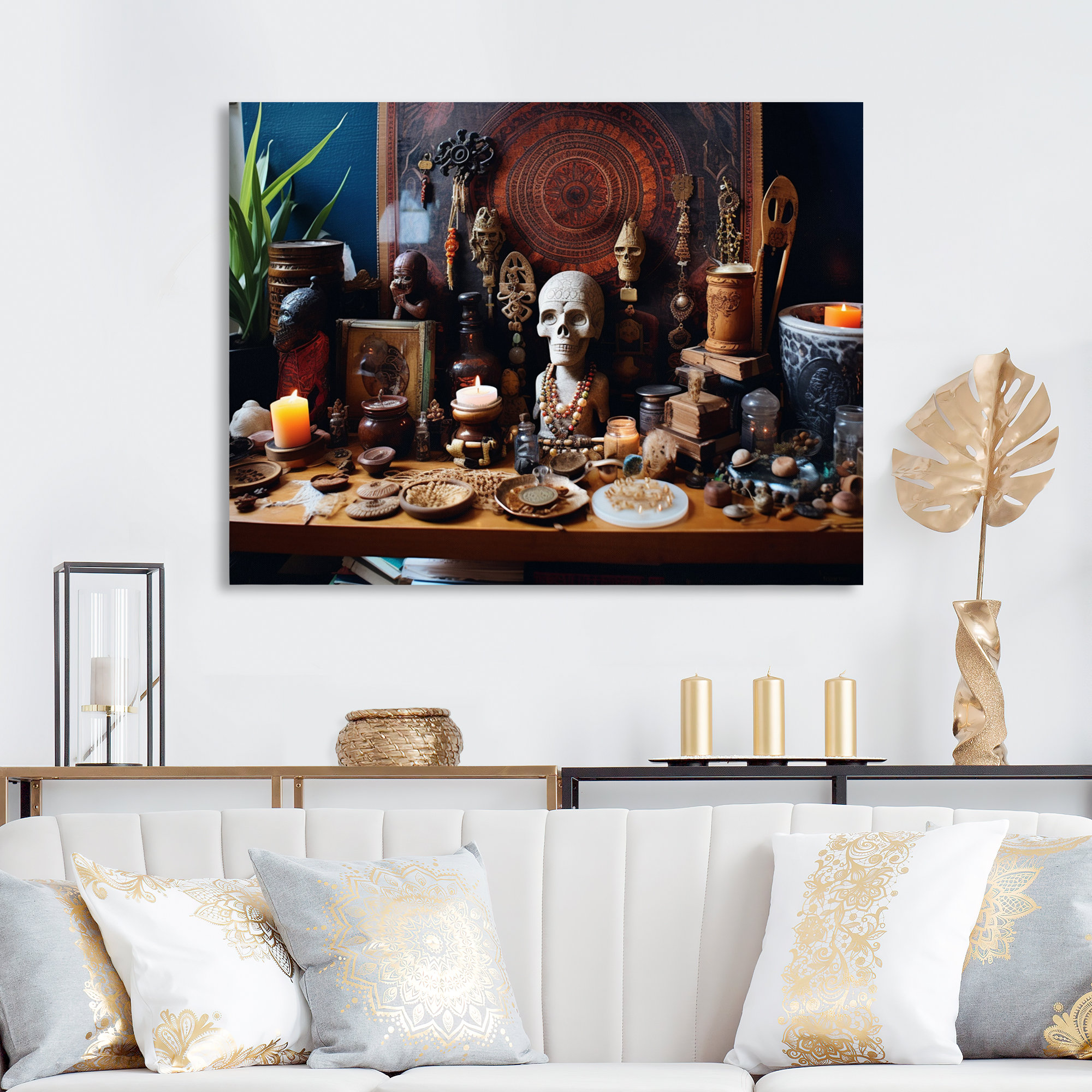 Latitude Run® Shamanic Altar with Sacred Objects I - Print | Wayfair
