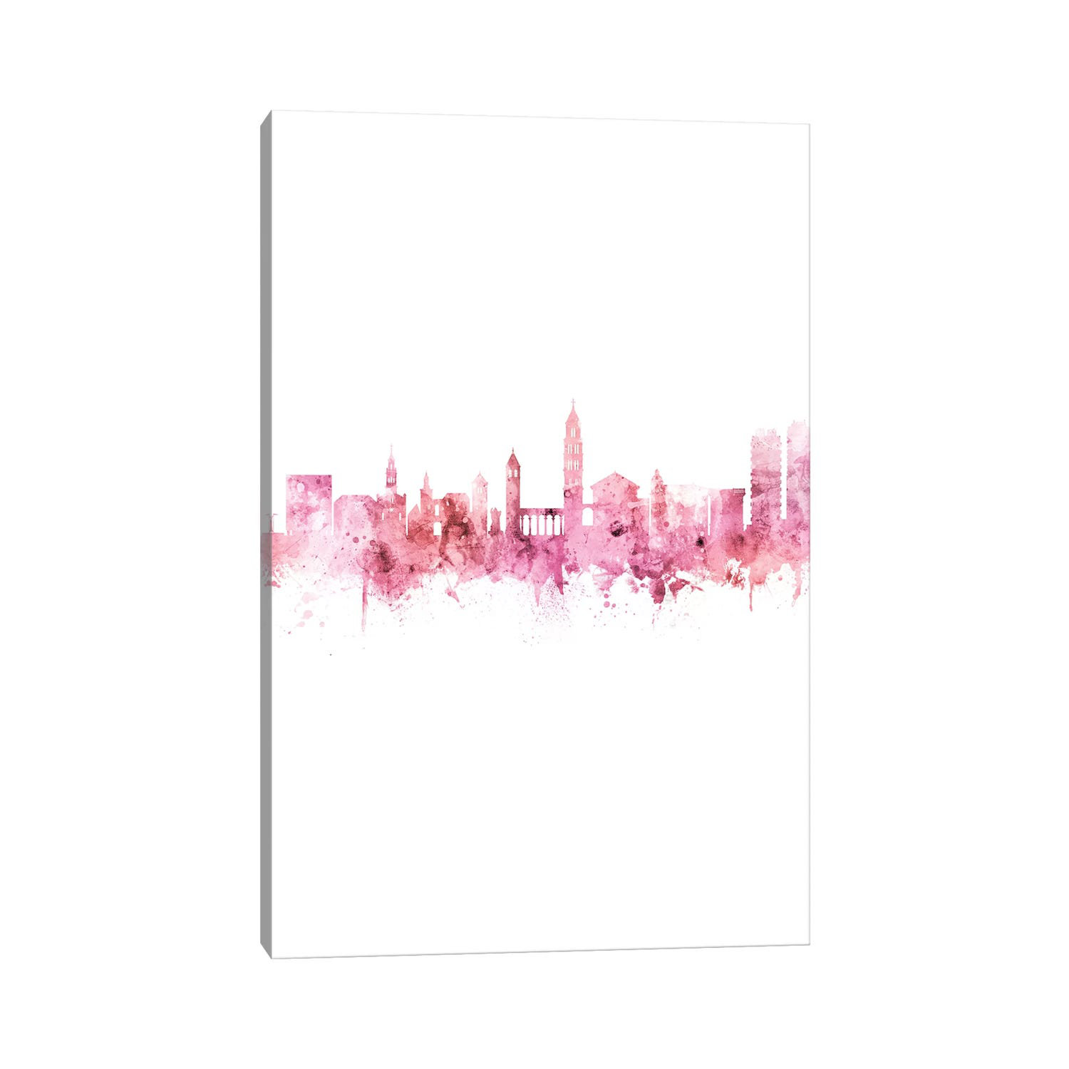 East Urban Home Split Croatia Skyline Pink Rose Portrait by Michael ...