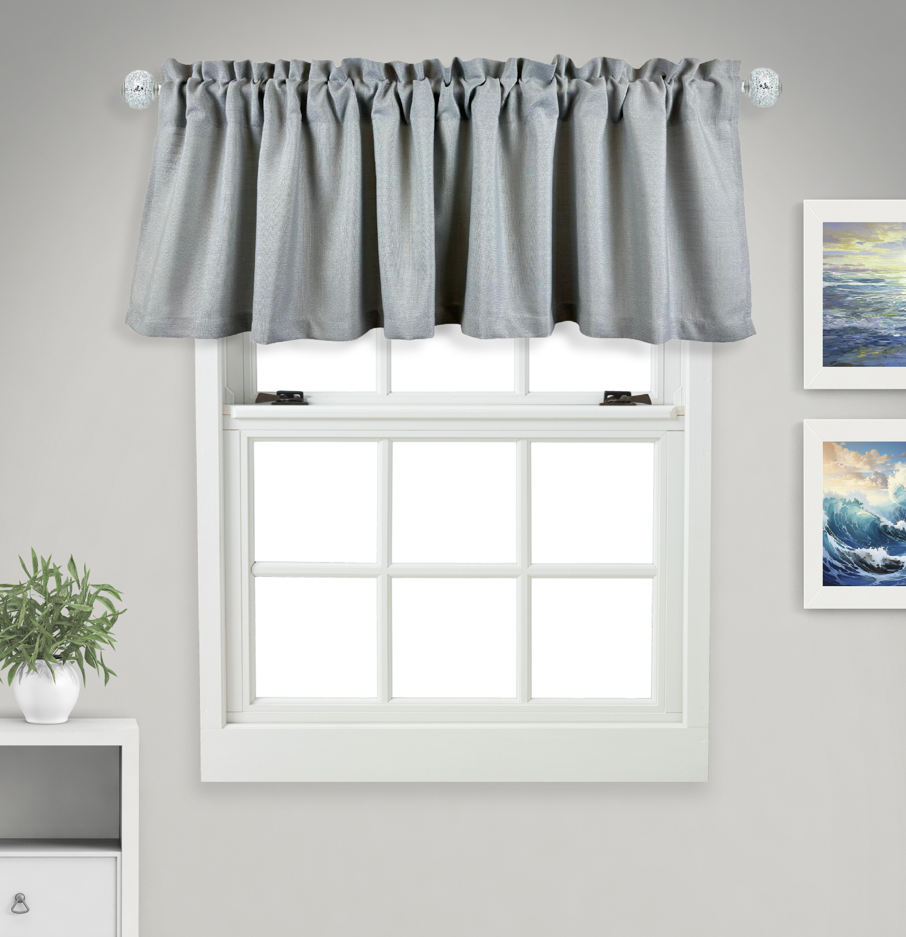 Winston Porter Luray Solid Tailored 56'' W Window Valance | Wayfair