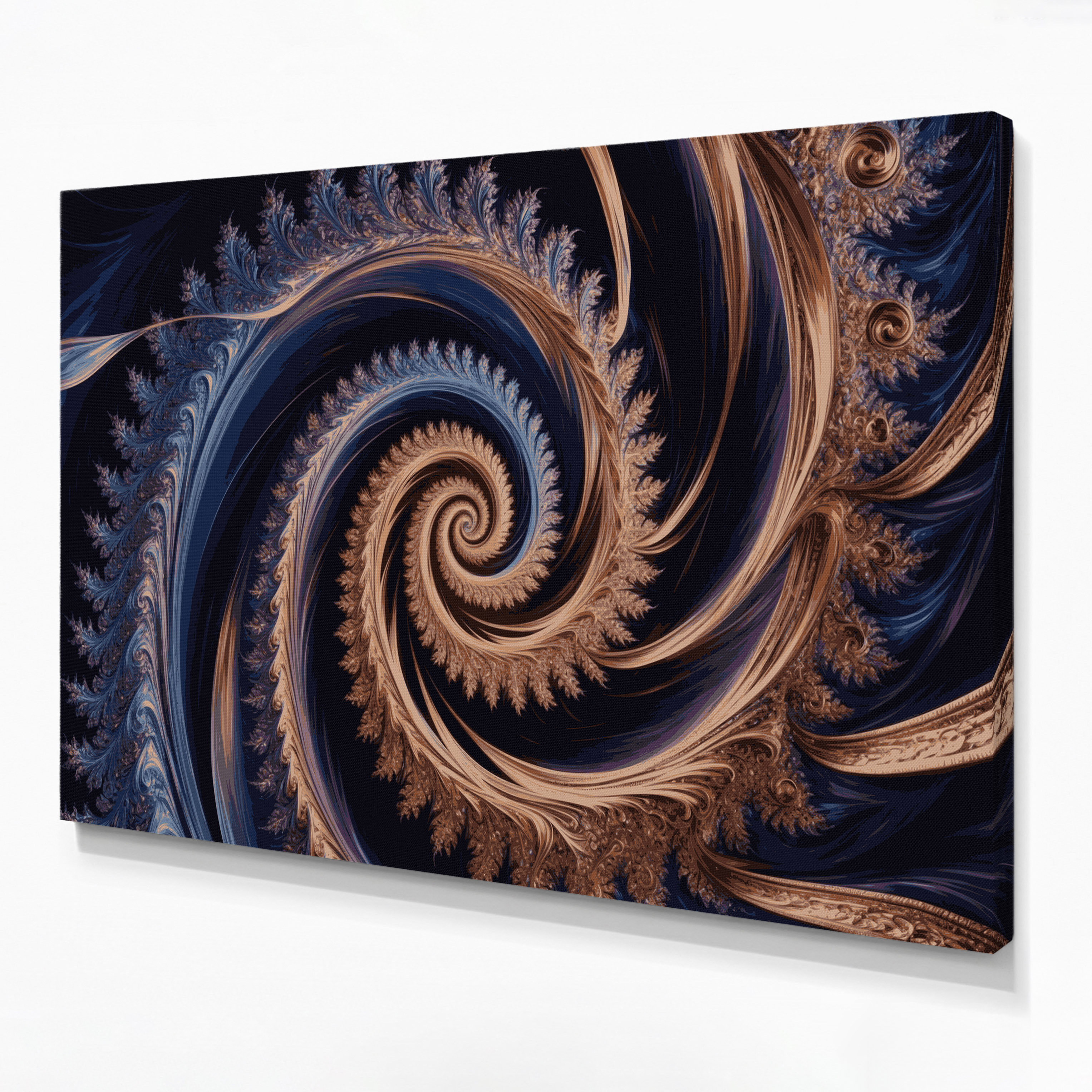 Ivy Bronx SciFi Fractal dimension artwork Purple Canvas Wall Art | Wayfair