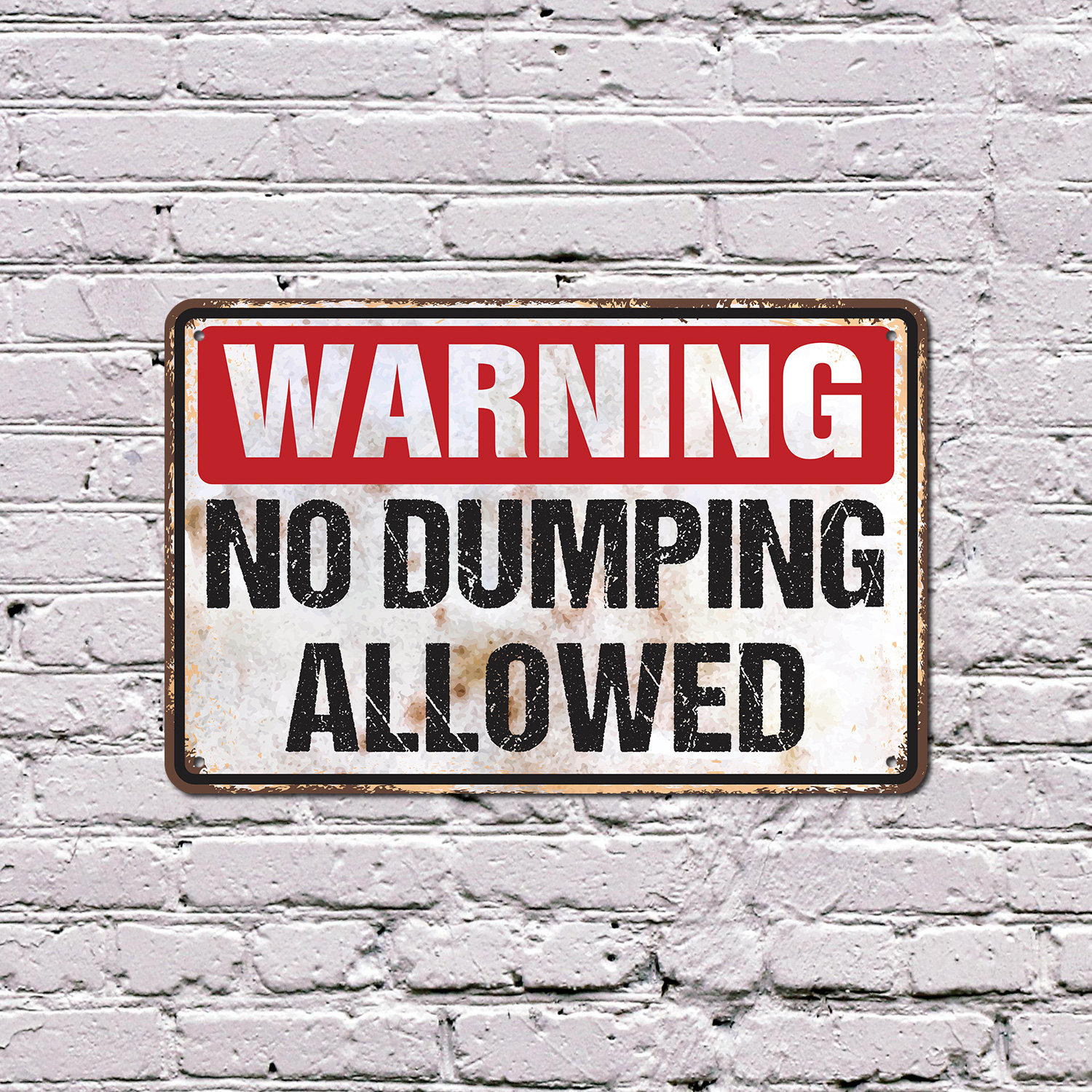 SignMission Warning No Dumping Allowed Vintage Style 13 Inch x 20 Inch ...
