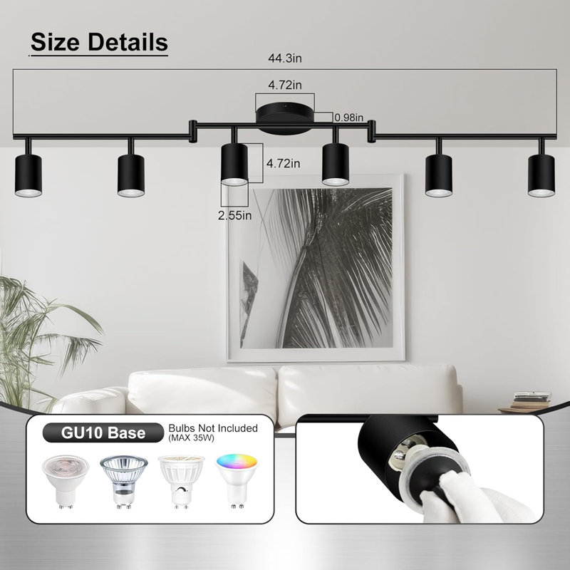 doitbest 6 Light Track Lighting Fixtures Ceiling | Wayfair