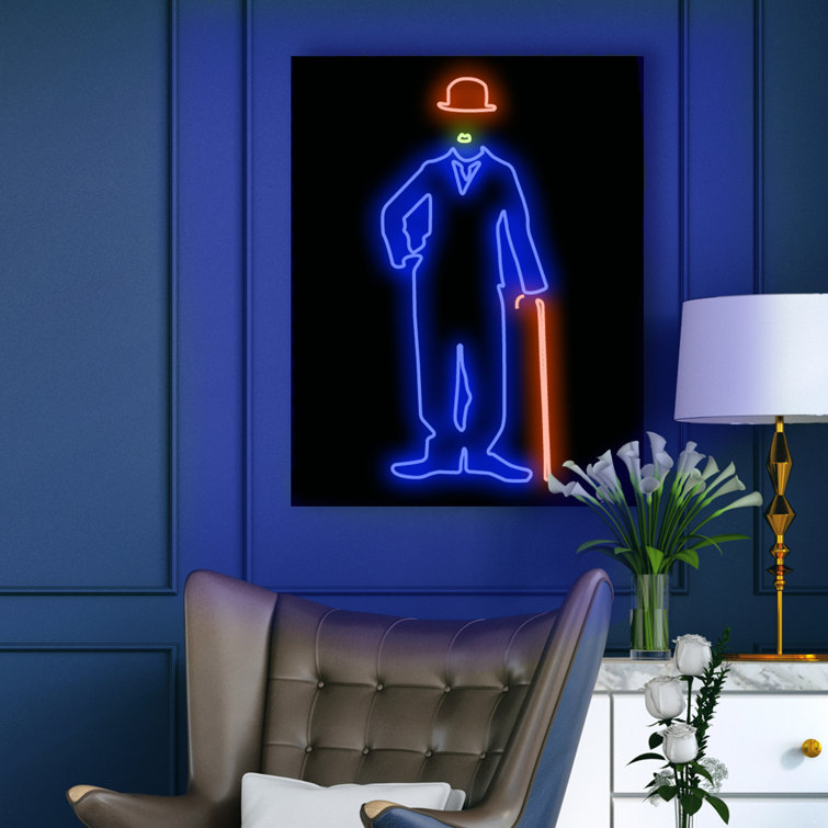 Happy Larry Neon Sign Light Charlie Chaplin Home/Wall Decor | Wayfair.co.uk