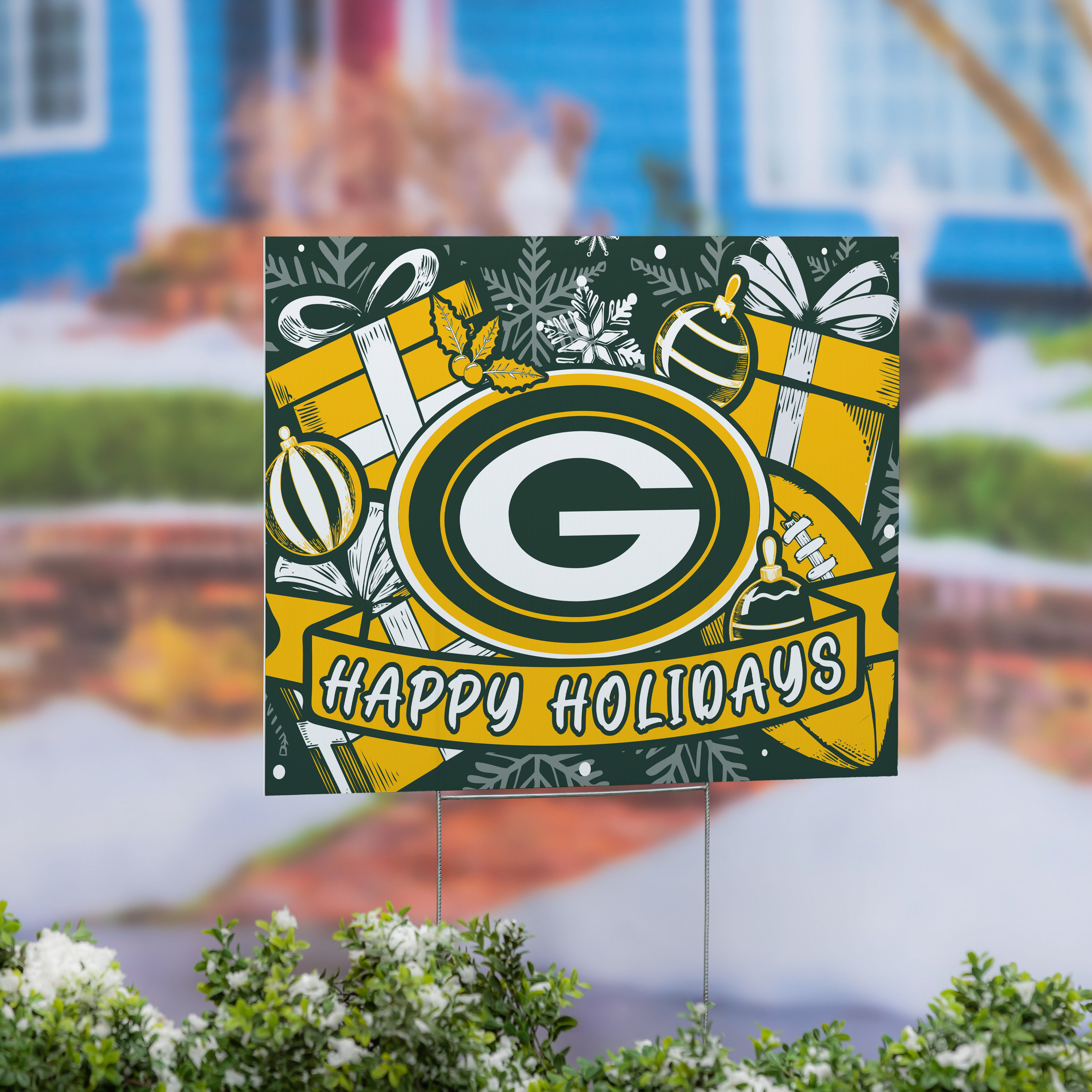 Ebern Designs Green Bay Packers Yard Sign, Holiday | Wayfair