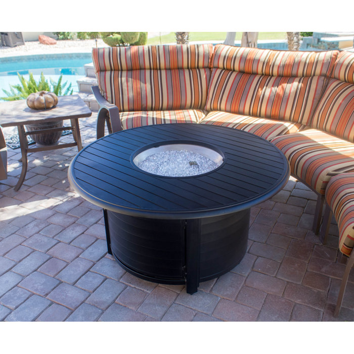 Ebern Designs Speedway Aluminum Propane Fire Pit Table & Reviews | Wayfair