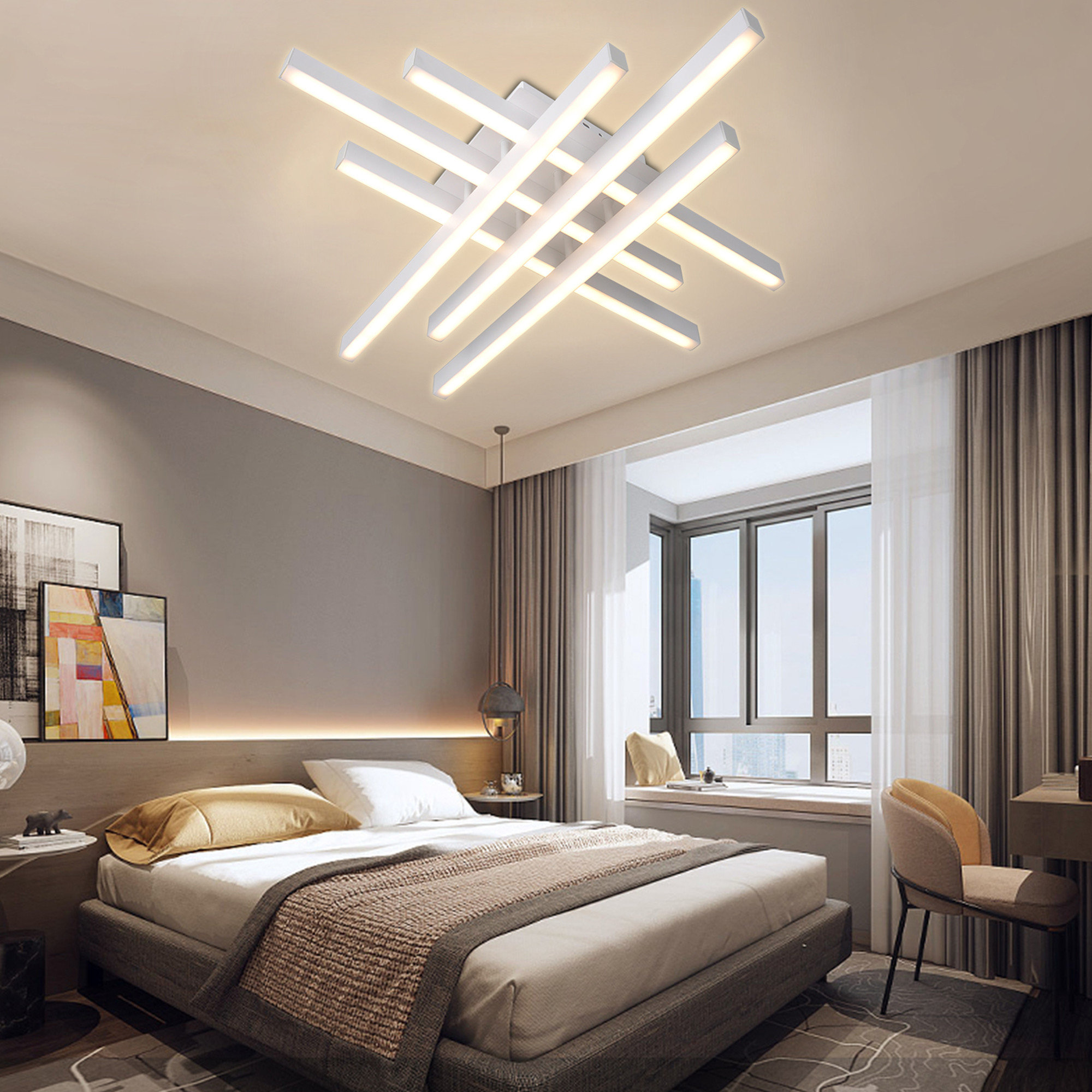 Ivy Bronx Dicksonville 6.69" H x 23.6" D LED Semi Flush Mount & Reviews ...