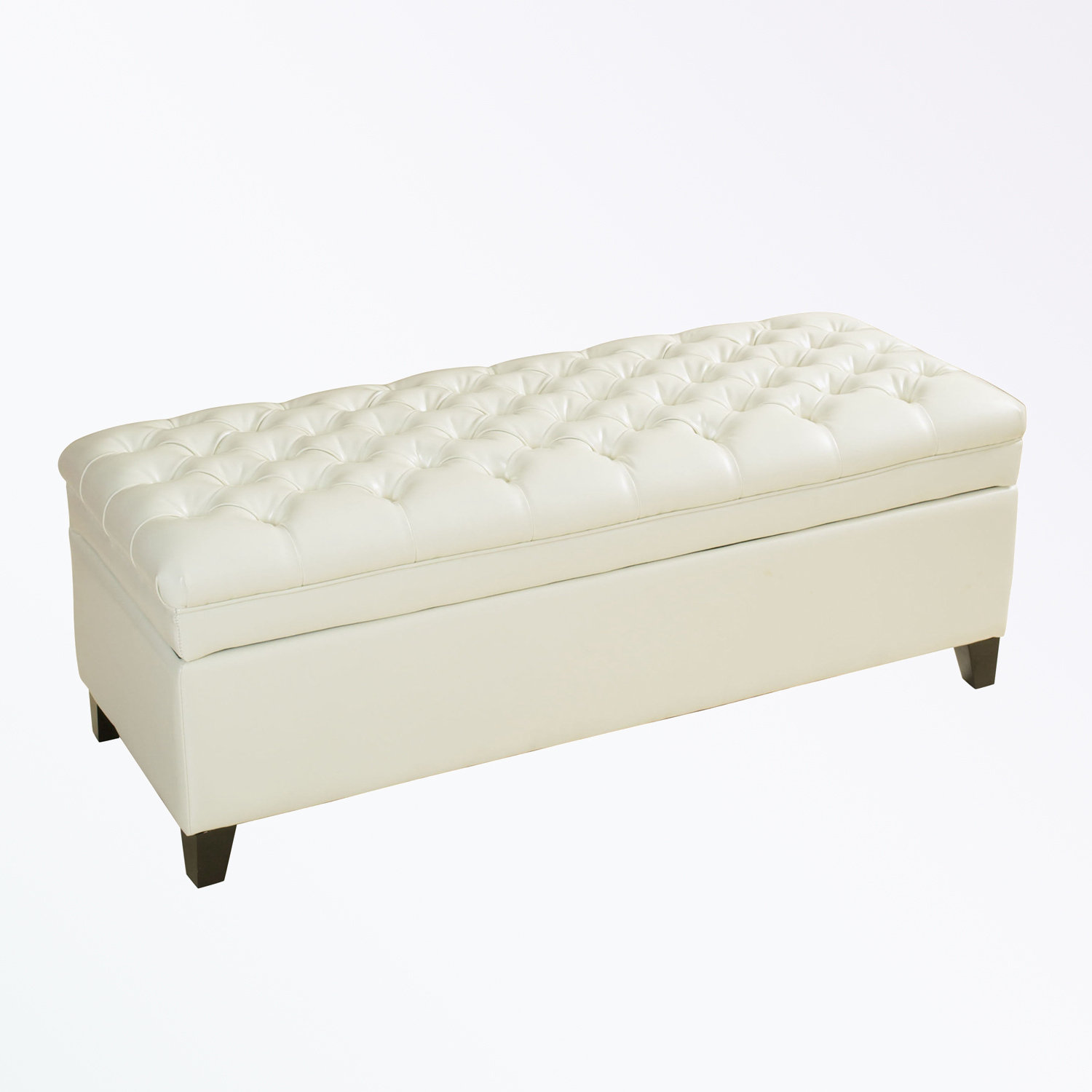 Hokku Designs benches with flip top storage and button tufted seat ...