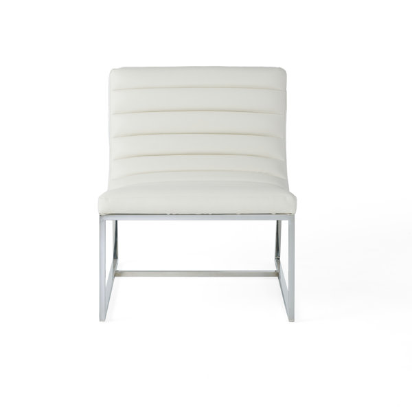 White-leather-arm-lounge-chair | Wayfair