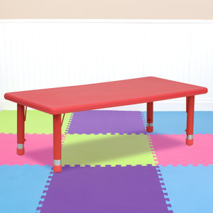 Flash Furniture Goddard Plastic Adjustable Height Kids Activity Table ...