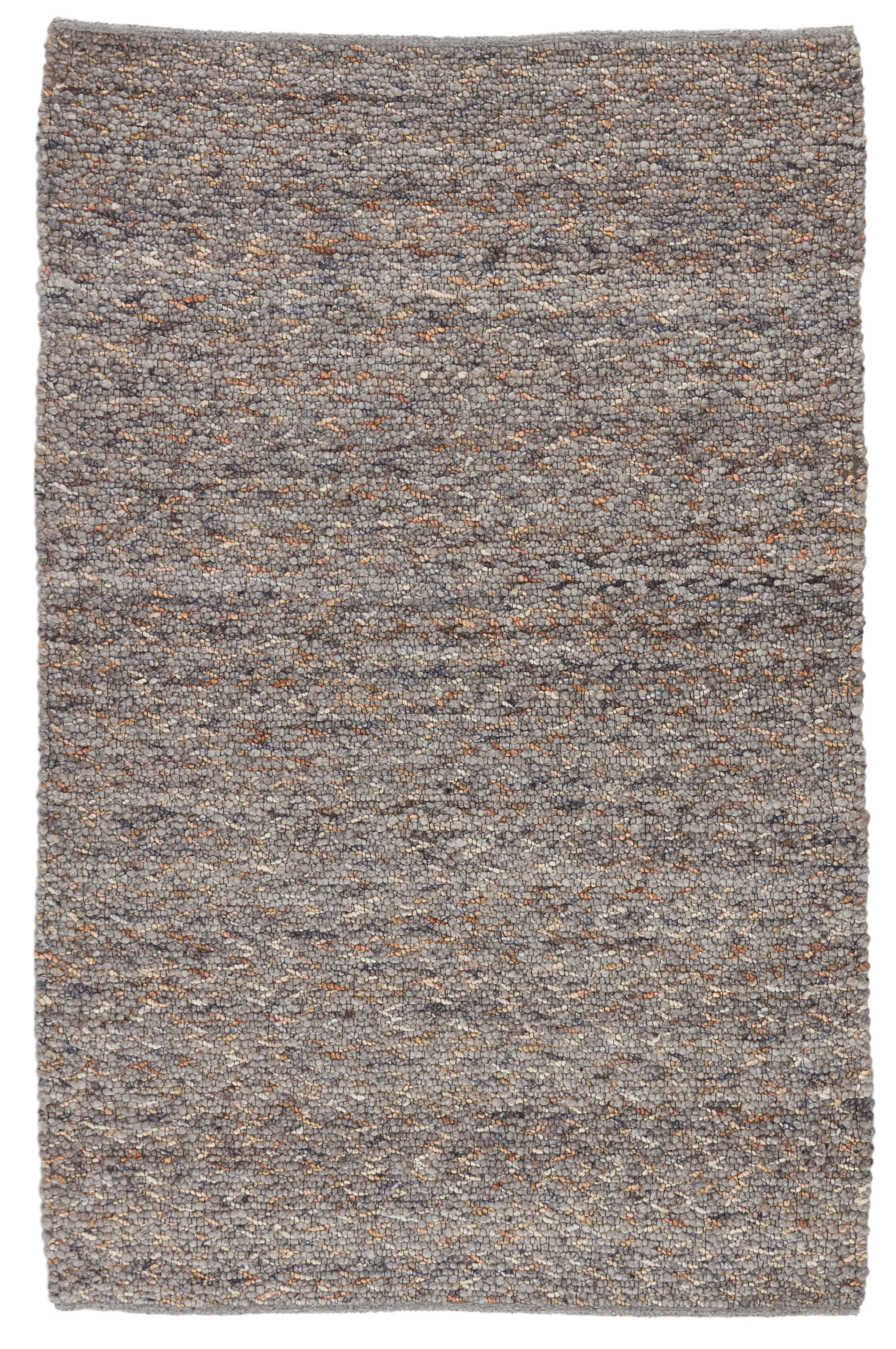 Wildon Home® Hadren QTM01 Handmade Solid Gray and Brown Area Rug | Wayfair