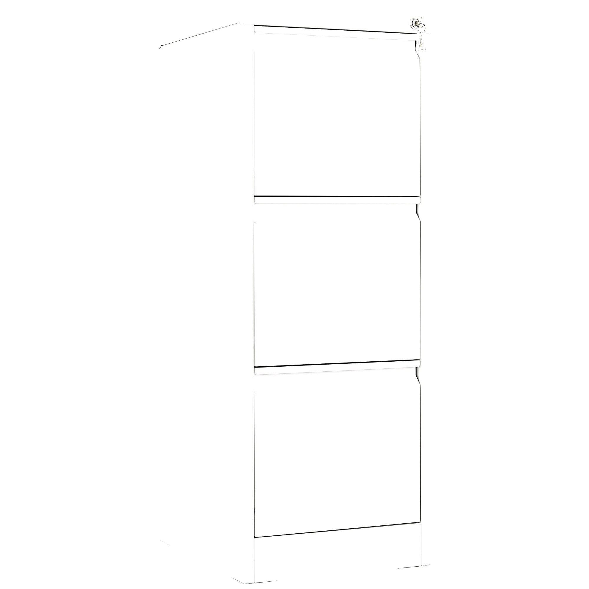 Ebern Designs 3 Drawer File Cabinet with Lock Metal Vertical File ...