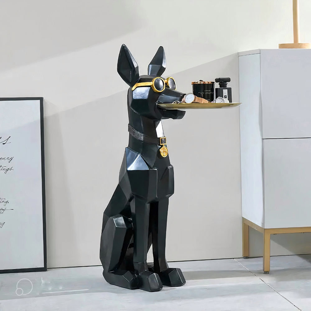Hokku Designs Nordic Doberman Dog Tray Statue - Wayfair Canada