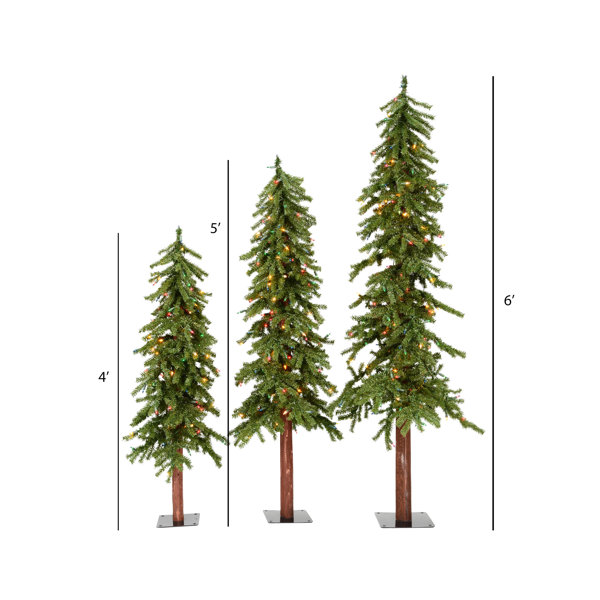 The Holiday Aisle® Green Cedar Artificial Christmas Tree with 450 ...