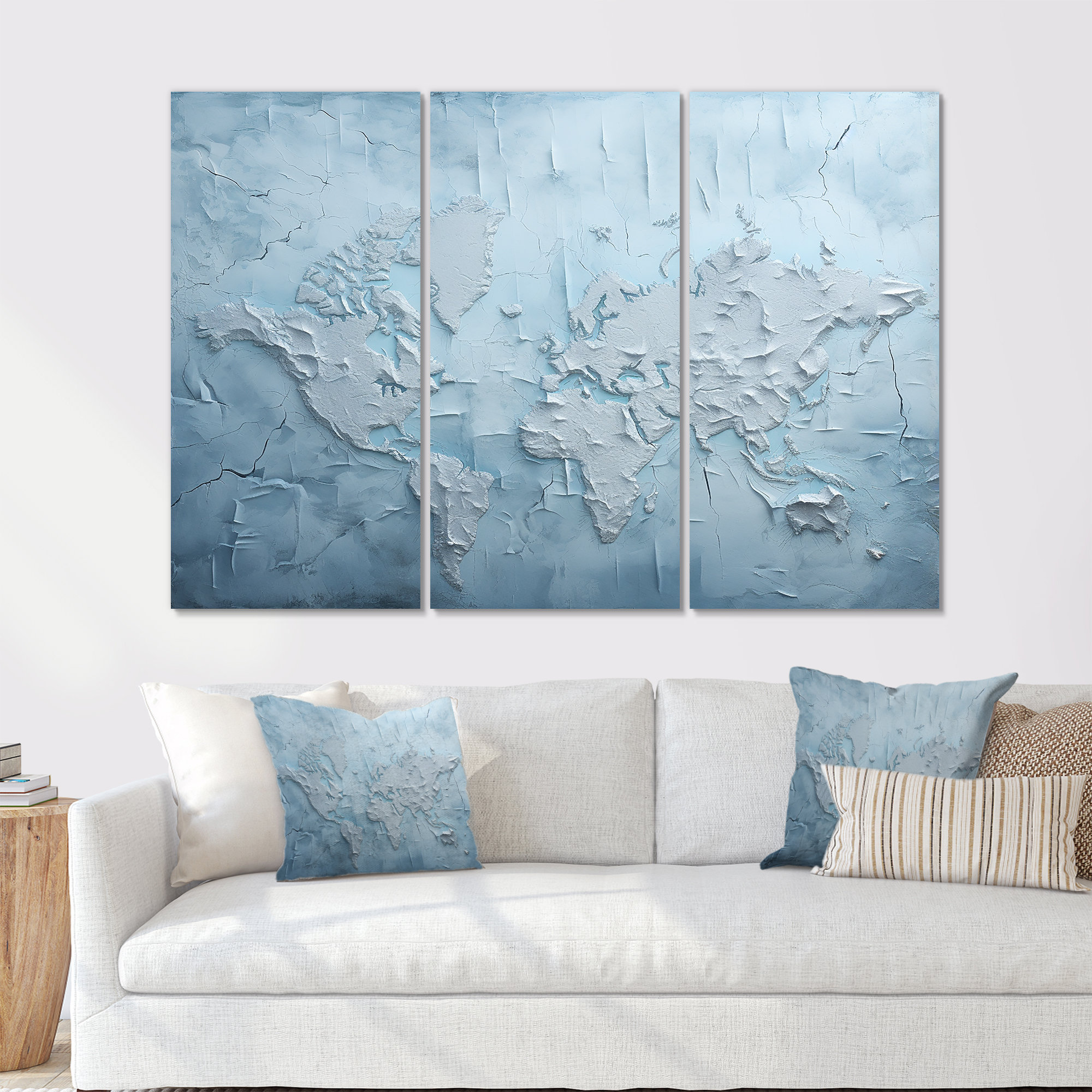 Ivy Bronx Ice Age World Map I - World Map Wall Art Print Set | Wayfair