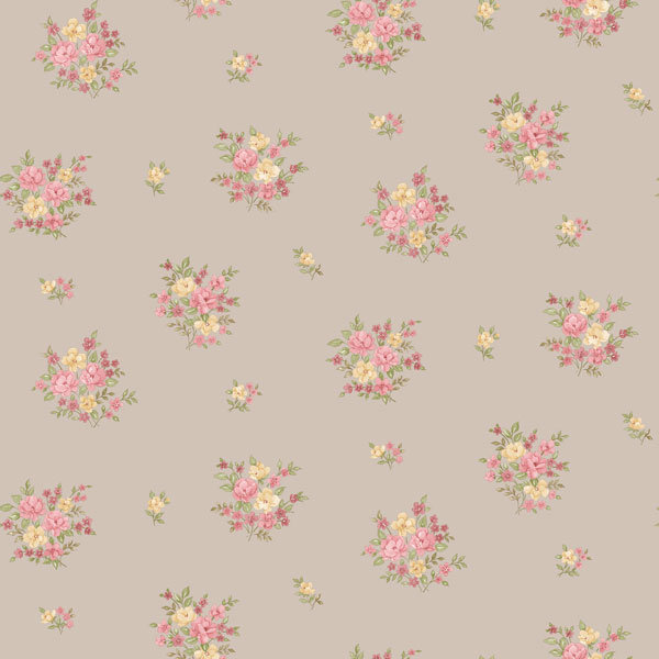 Galerie Wallcoverings Country Cottage Floral Bunch Design 33' L x 21" W ...