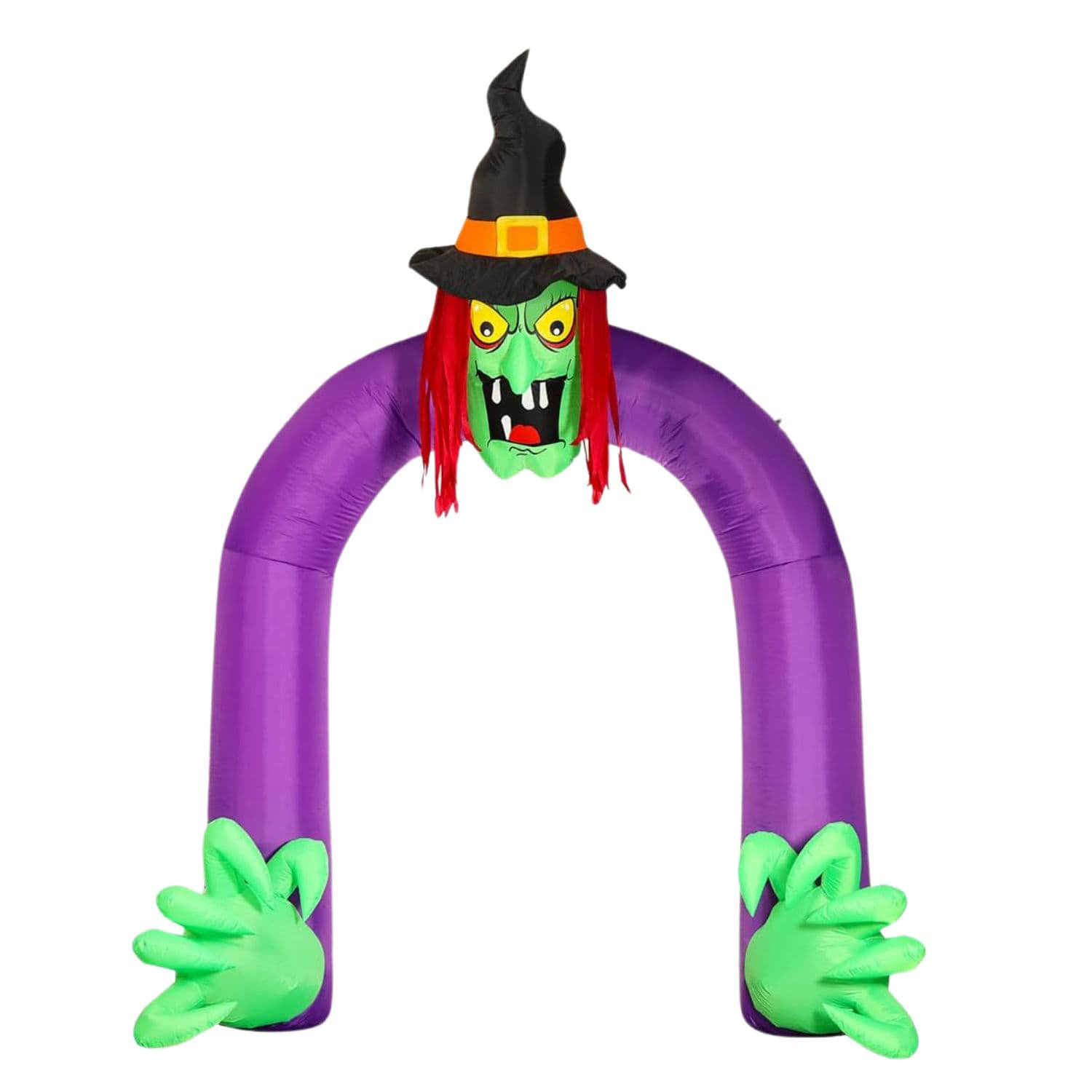 The Holiday Aisle® 10Ft Halloween Inflatables Witch Arch with LED ...