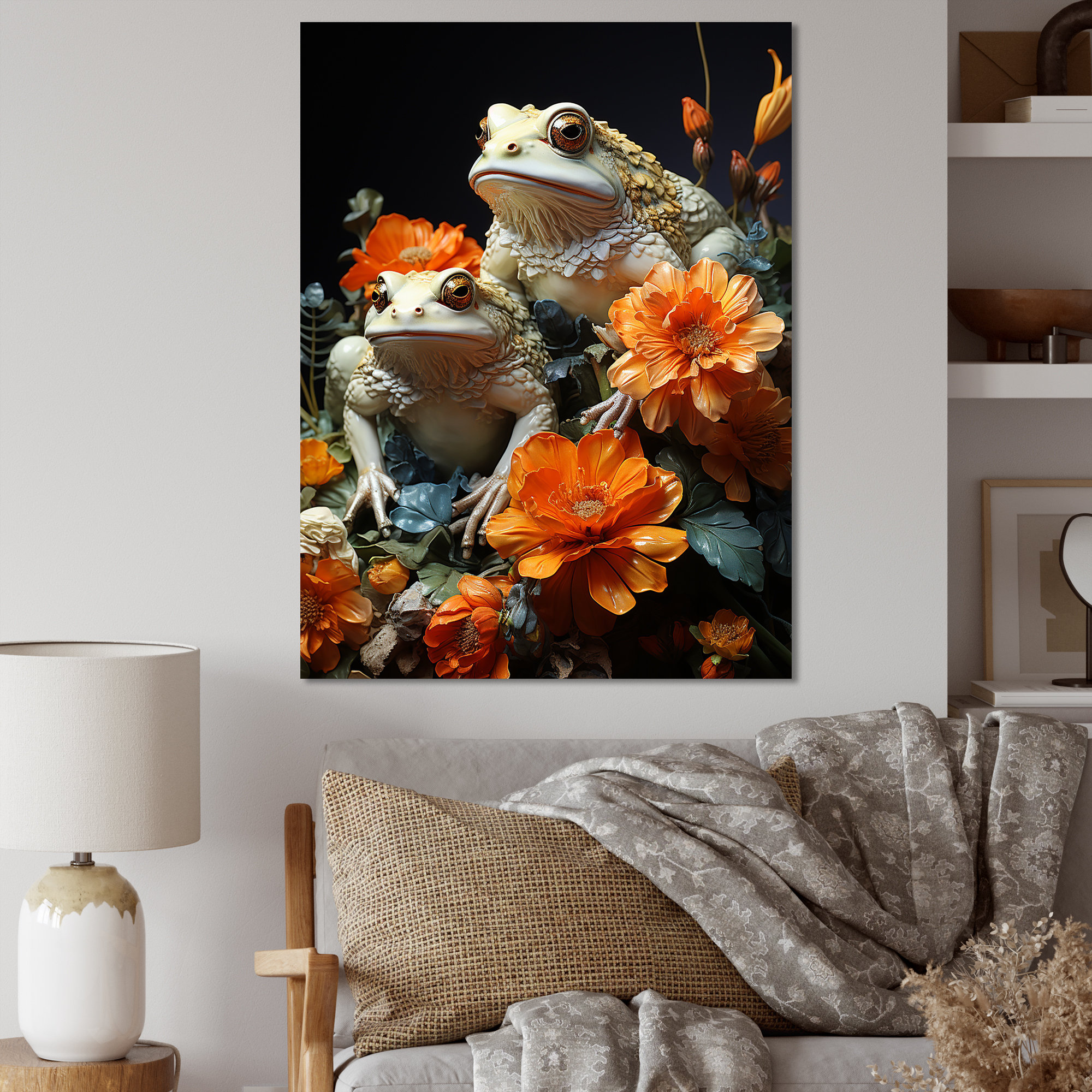 Winston Porter Abstract Representation of Blue Frog II - Print on ...