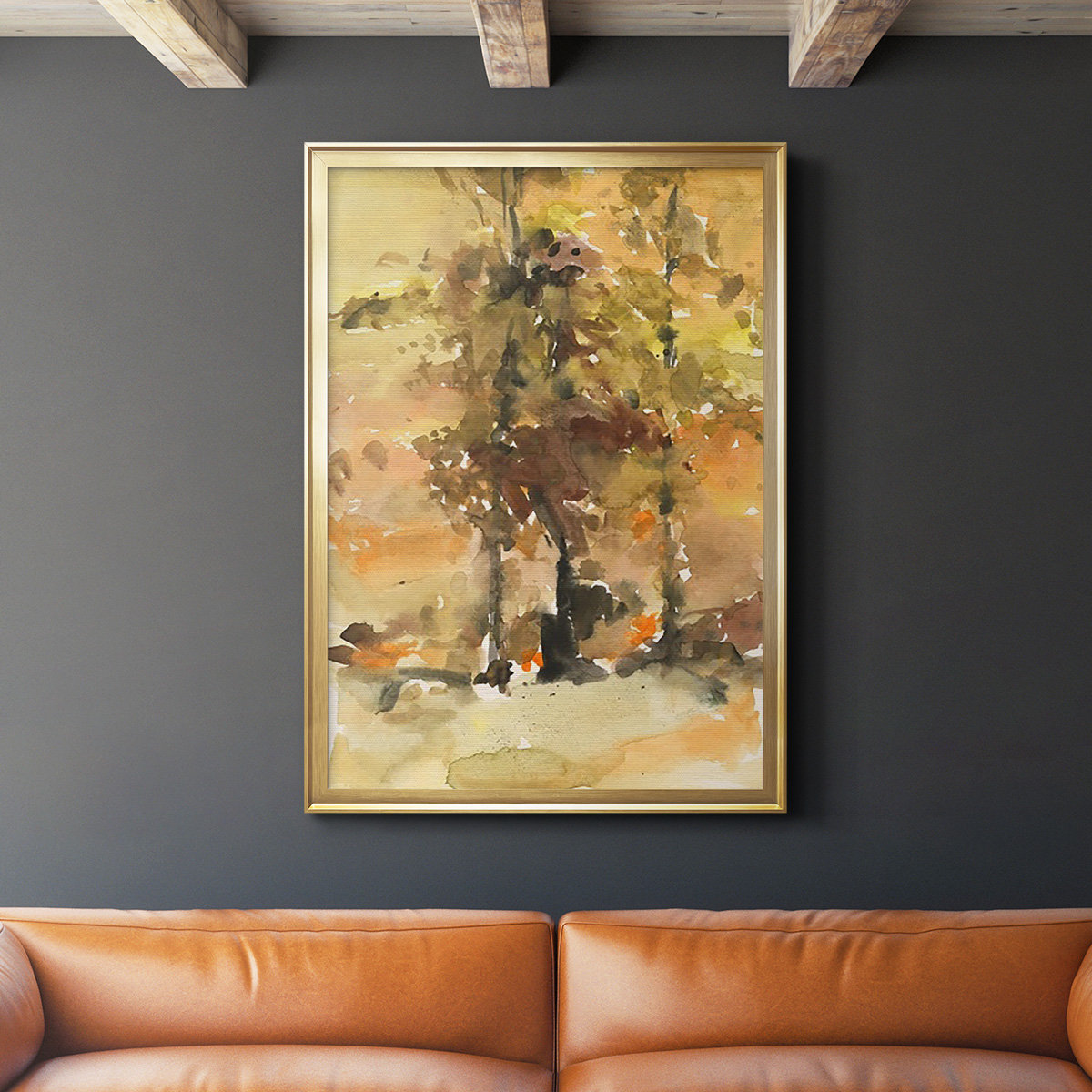 Orren Ellis Fall Foliage Watercolor I Framed On Paper Print | Wayfair