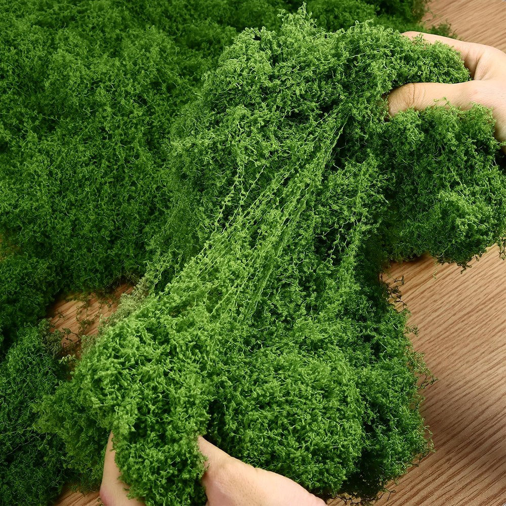 MAXAYA Fake Green Moss For Potted Plants, 5.3OZ Moss Decor Art... | Wayfair