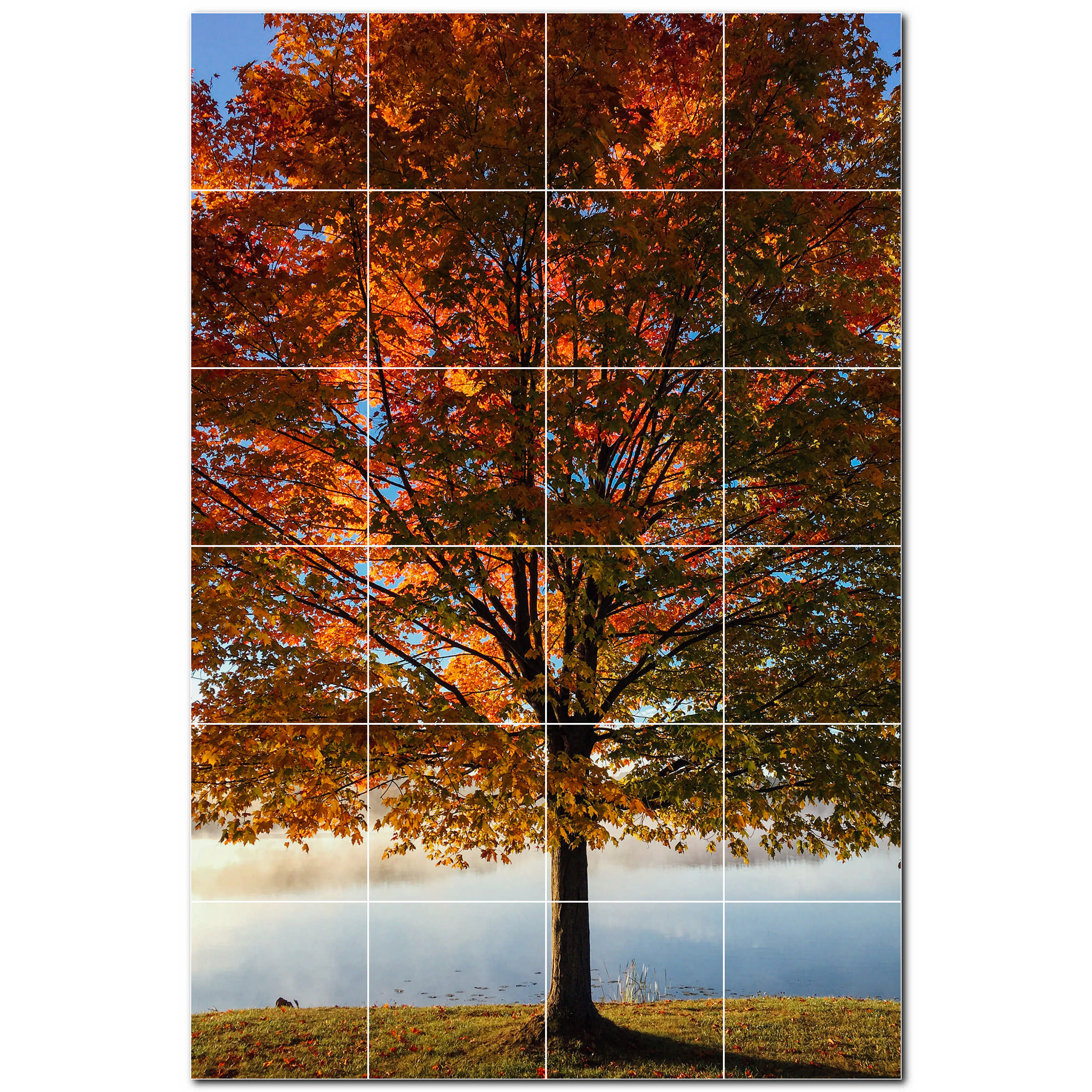 Picture-Tiles.com 32" x 48" Ceramic Autumn Photo Decorative Mural Tile ...
