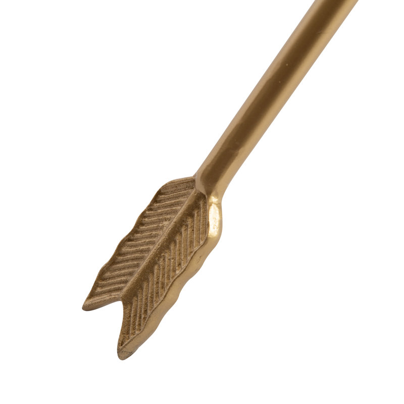 Everly Quinn Madeira Arrow Mirrored Tray Top Table 21x14x26 Satin Gold ...