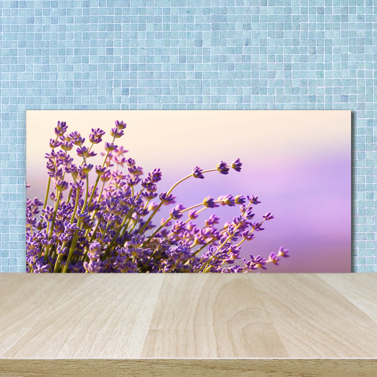 Fleur De Lis Living Wiley Lavender 50cm x 100cm Glass Panel | Wayfair.co.uk