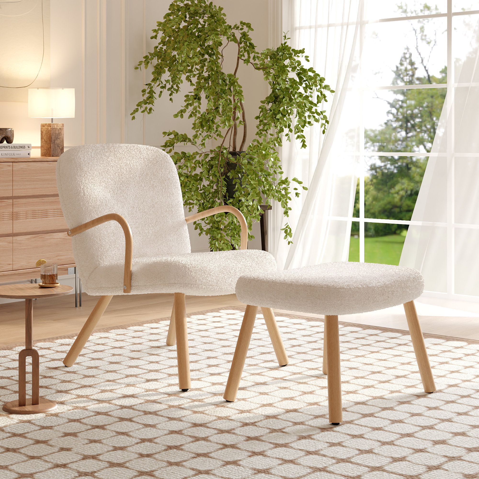 Fairmont Park Lounge chair and footstool | Wayfair.co.uk