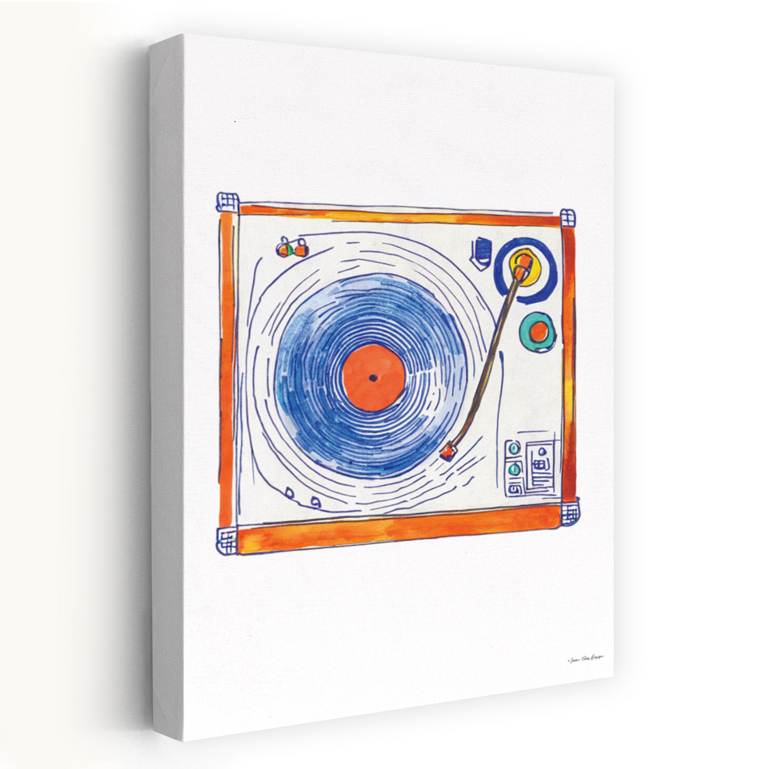George Oliver The Timeless Turntable Abstract Contemporary Art | Wayfair