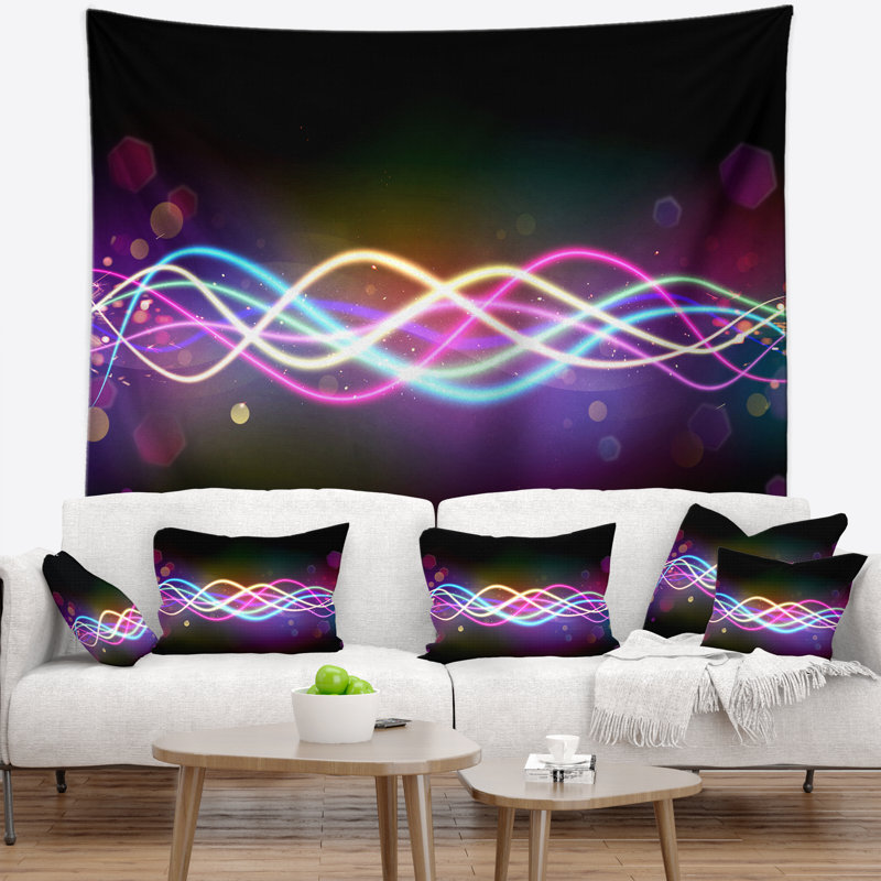 The Twillery Co.® Corwin Abstract Multi colored Tangled Lines Tapestry ...