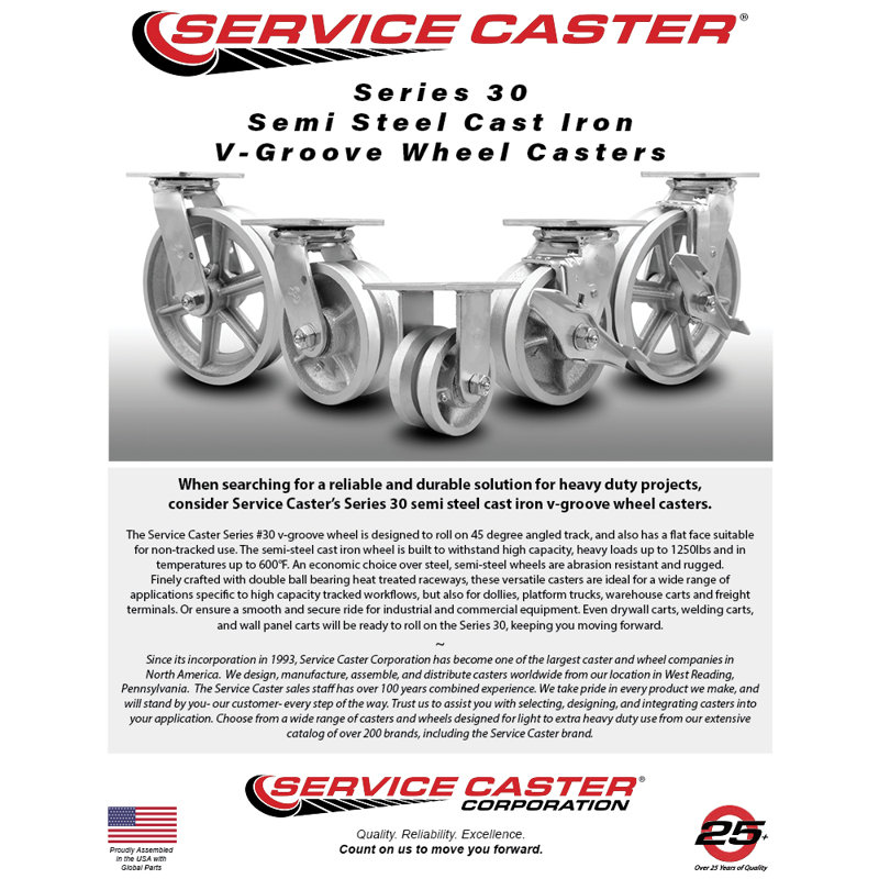 Service Caster Semi Steel Caster | Wayfair