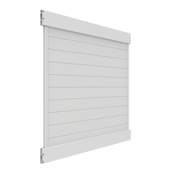 Barrette Outdoor Living Horizontal Fence White Vinyl Privacy Panel Kit ...