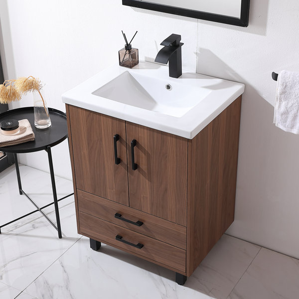 Ebern Designs Khtoura 24" Free Standing Modern Single Bathroom Vanity ...