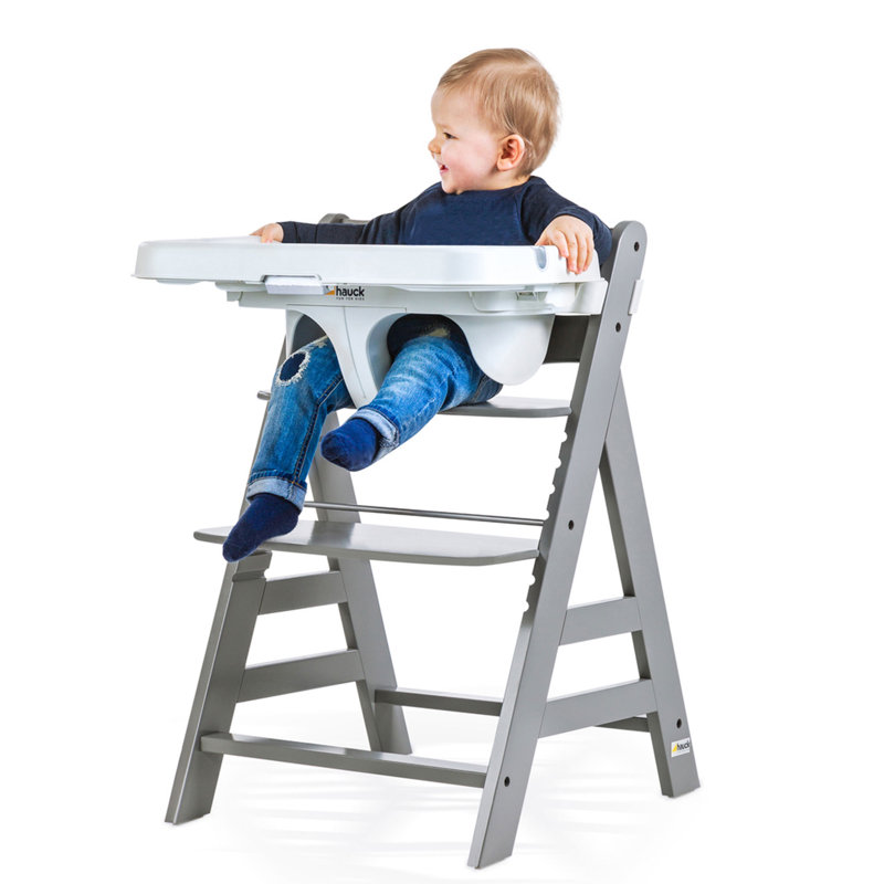 hauck Alpha+ Grow Along Wooden High Chair, Tray & Deluxe Cushion ...