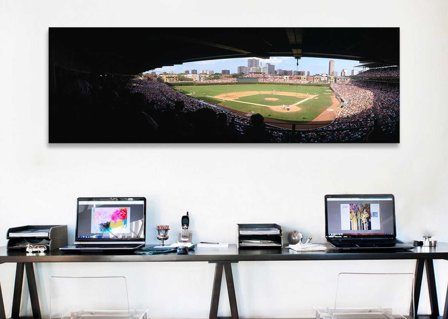 Ebern Designs Panoramic Wrigley Field, Chicago, Illinois - Wrapped ...