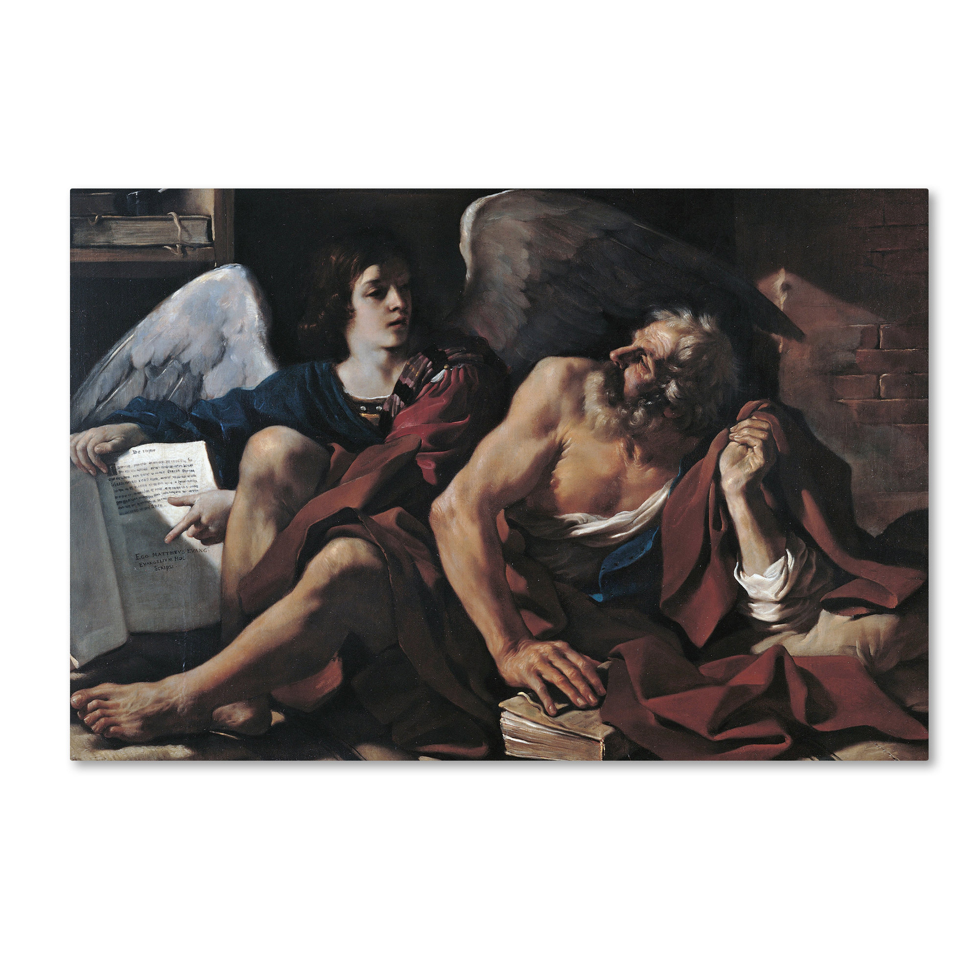 Trademark Fine Art 'Saint Matthew And The Angel' Print on Wrapped ...