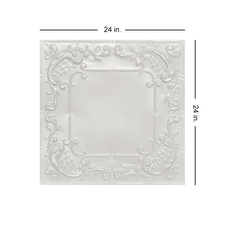 FromPlainToBeautifulInHours Baby's Breath 2 ft. x 2 ft. Nail-Up Tin ...