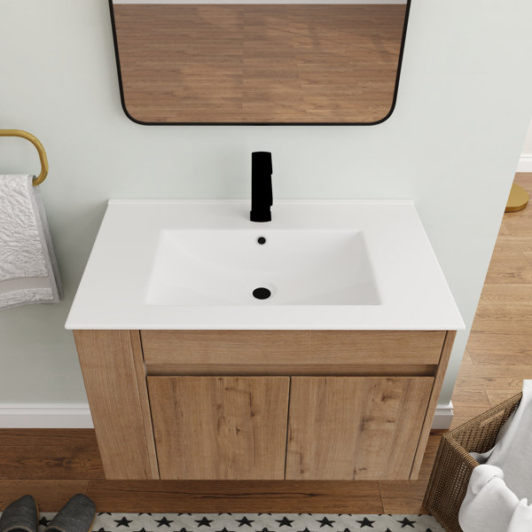 Union Rustic 30'' Single Bathroom Vanity with Ceramic Top | Wayfair