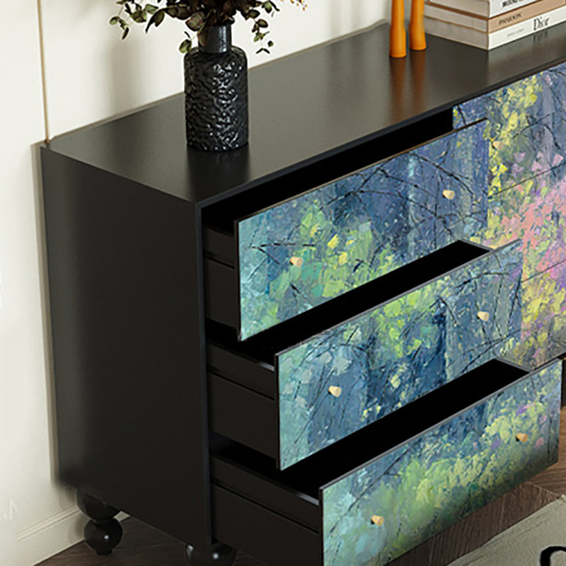 Liu's ink furniture 53.1in Six-drawer Sideboard | Wayfair