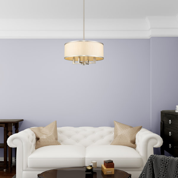 Wade Logan® Berthine 4 - Light Shaded Drum Chandelier & Reviews | Wayfair