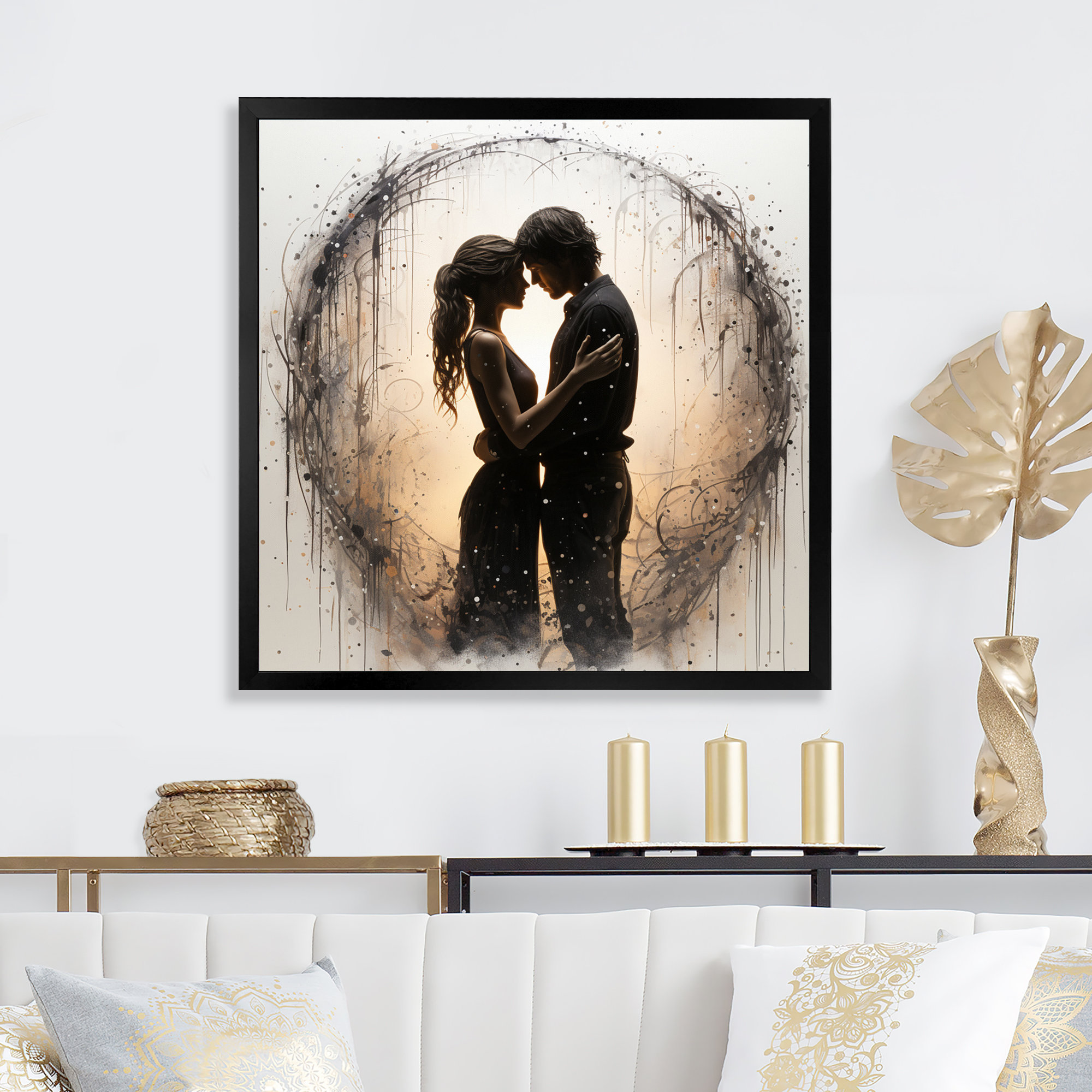 Red Barrel Studio Romantic Timeless Embrace II - Romantic Canvas Prints ...