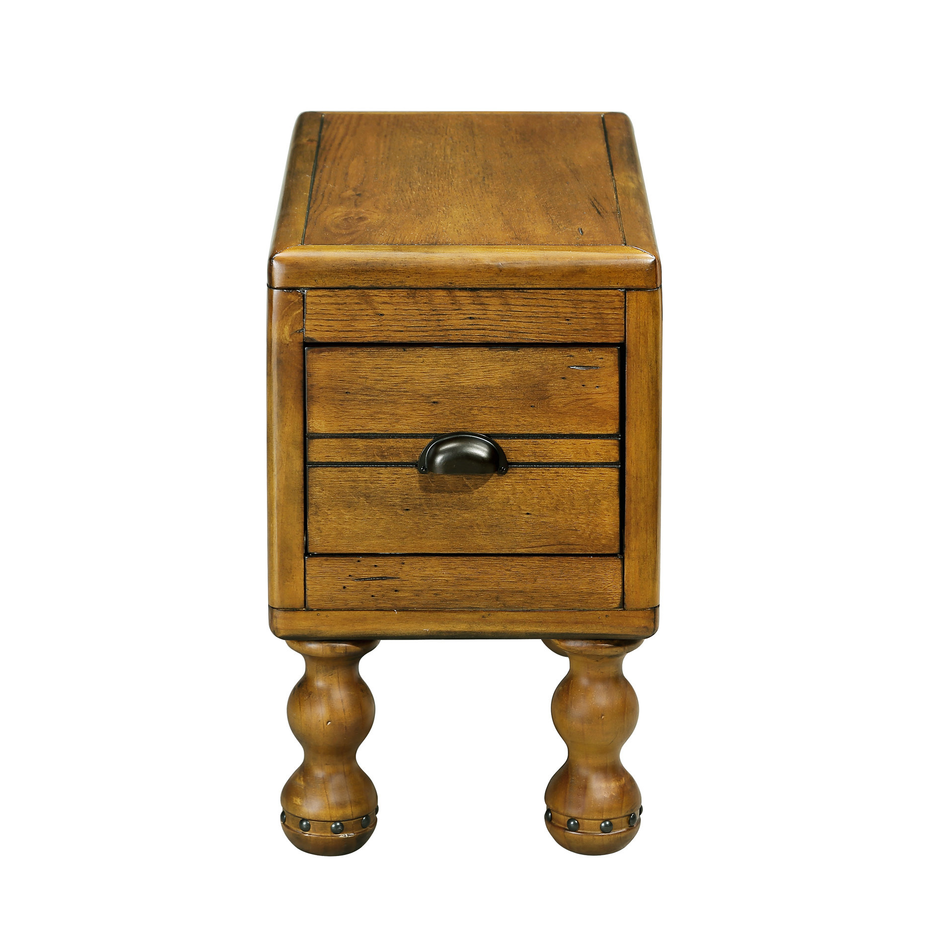 Darby Home Co Solid Wood End Table, Rectangle With Drawer For Small ...