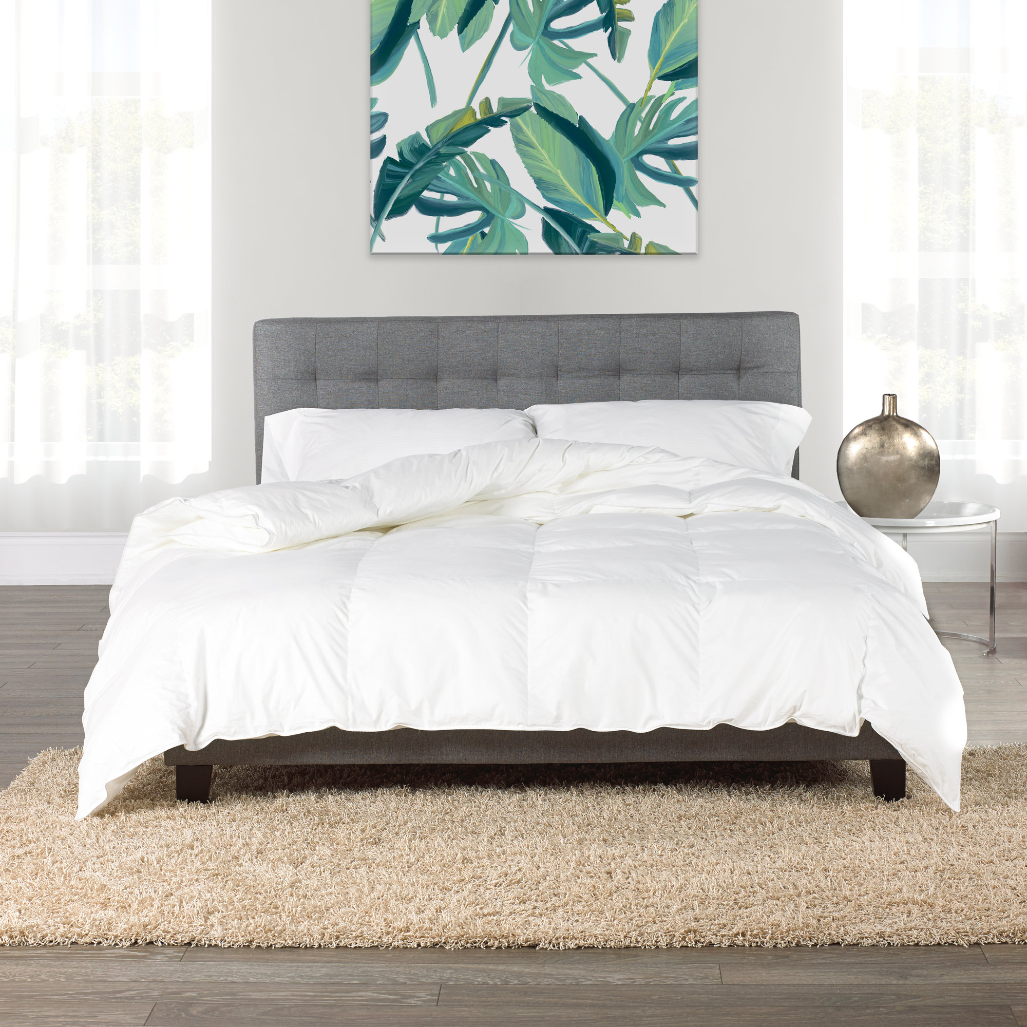 Charlton Home All Season Canadian Lac Brome White Duck Down Comforter ...