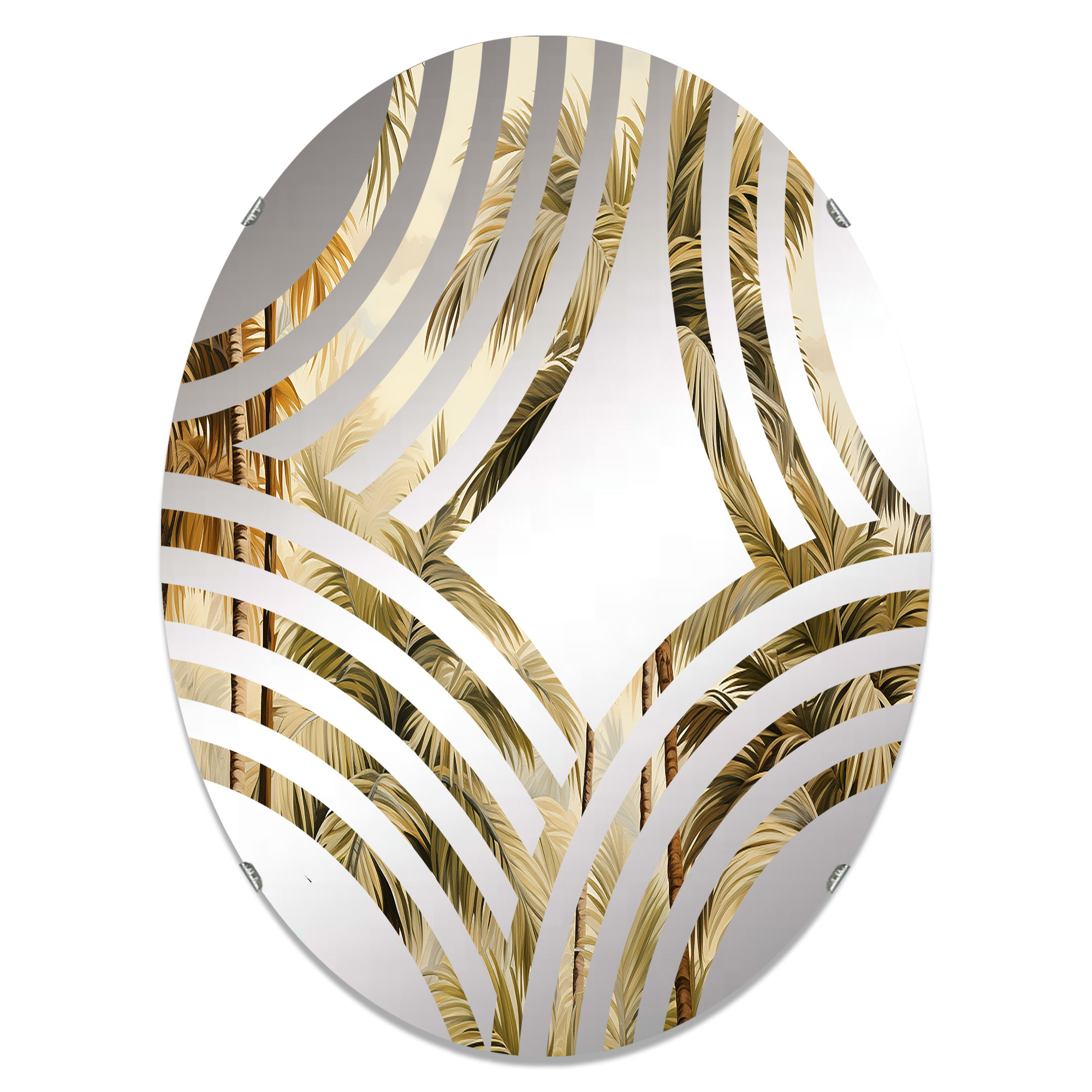 Design Art Palm Tree Desert Oasis III - Baptist Fan Decorative Mirror ...