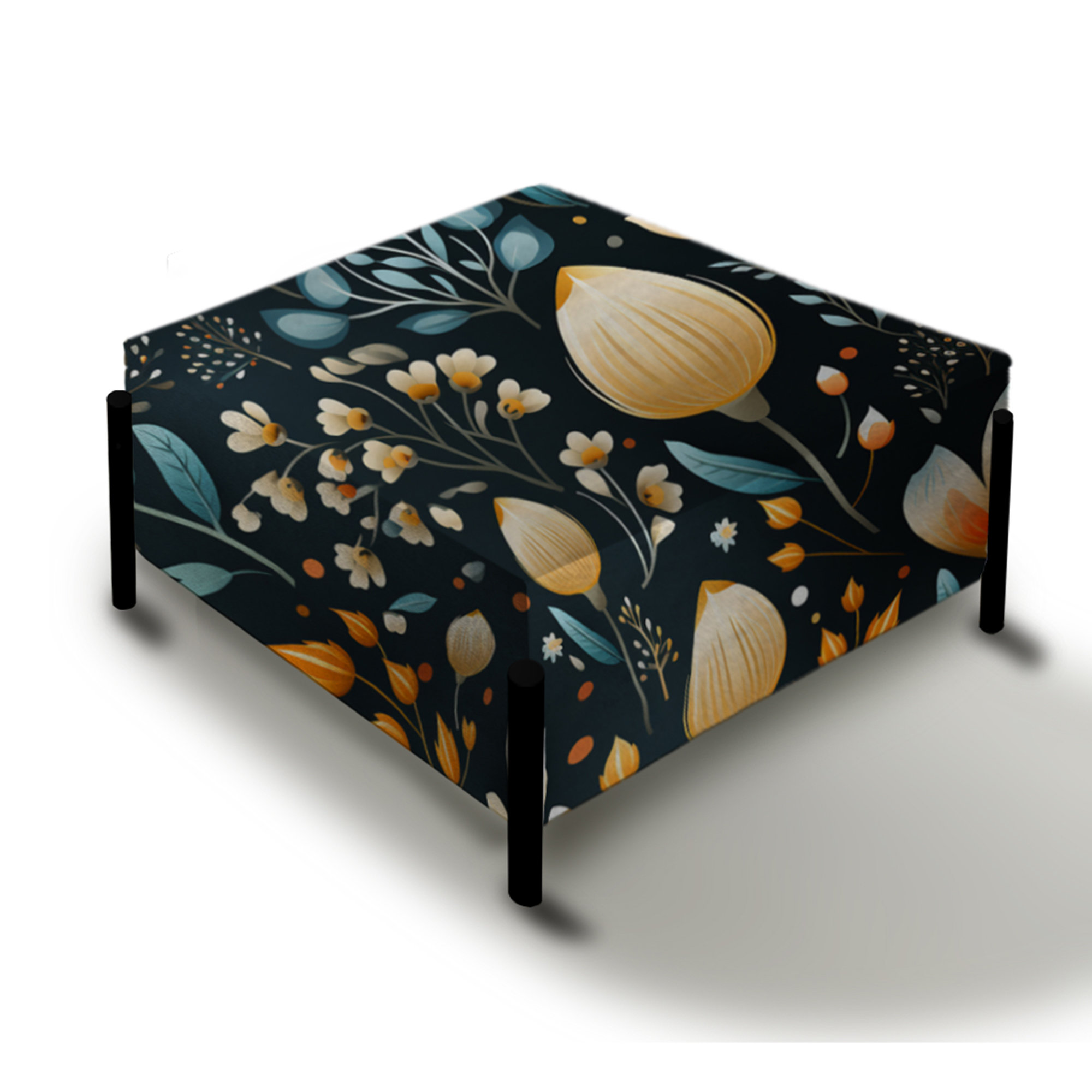 Design Art Scandinavian Botanical Collage - Botanical Large Square ...