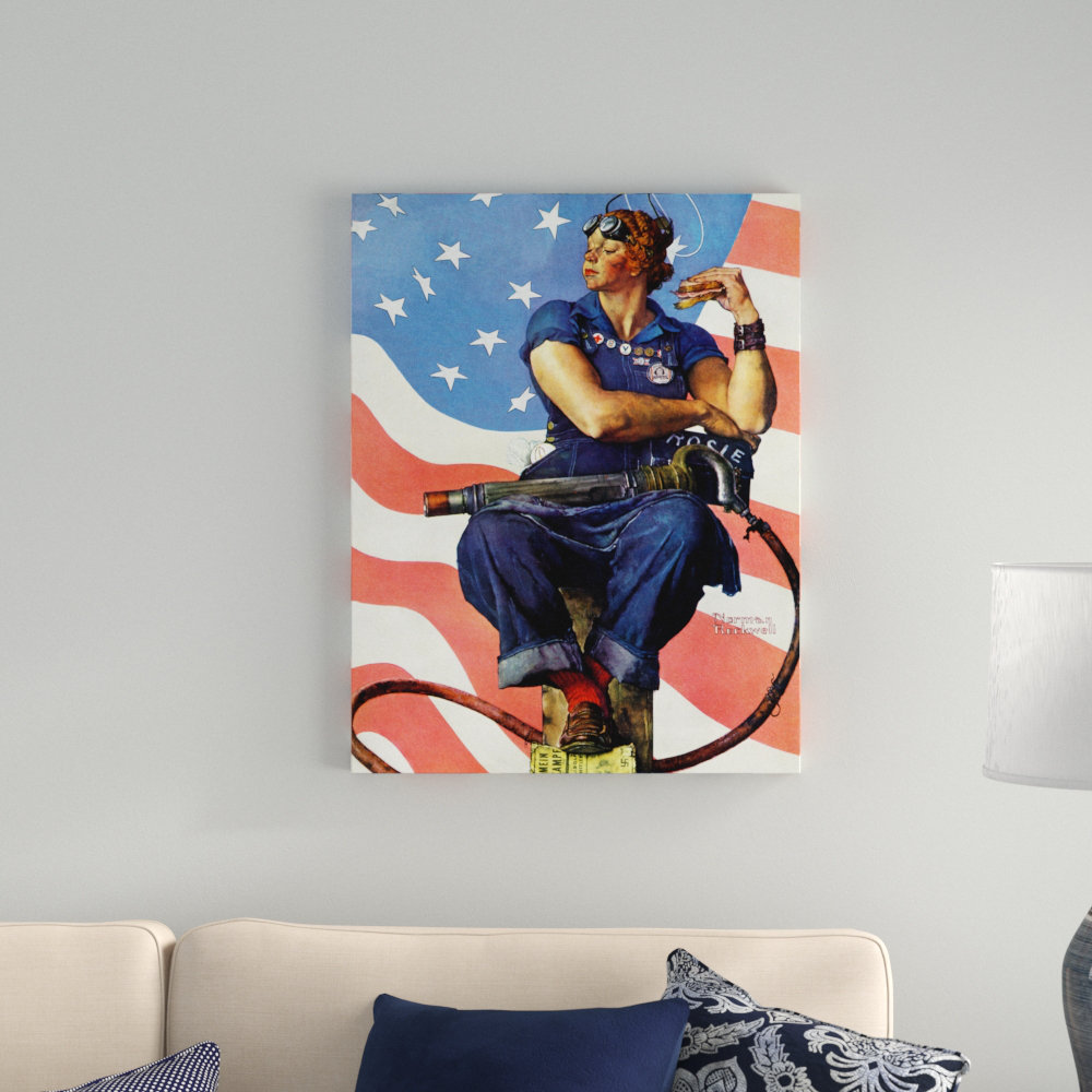 Vault W Artwork 'Rosie The Riveter' by Norman Rockwell Print on Wrapped ...