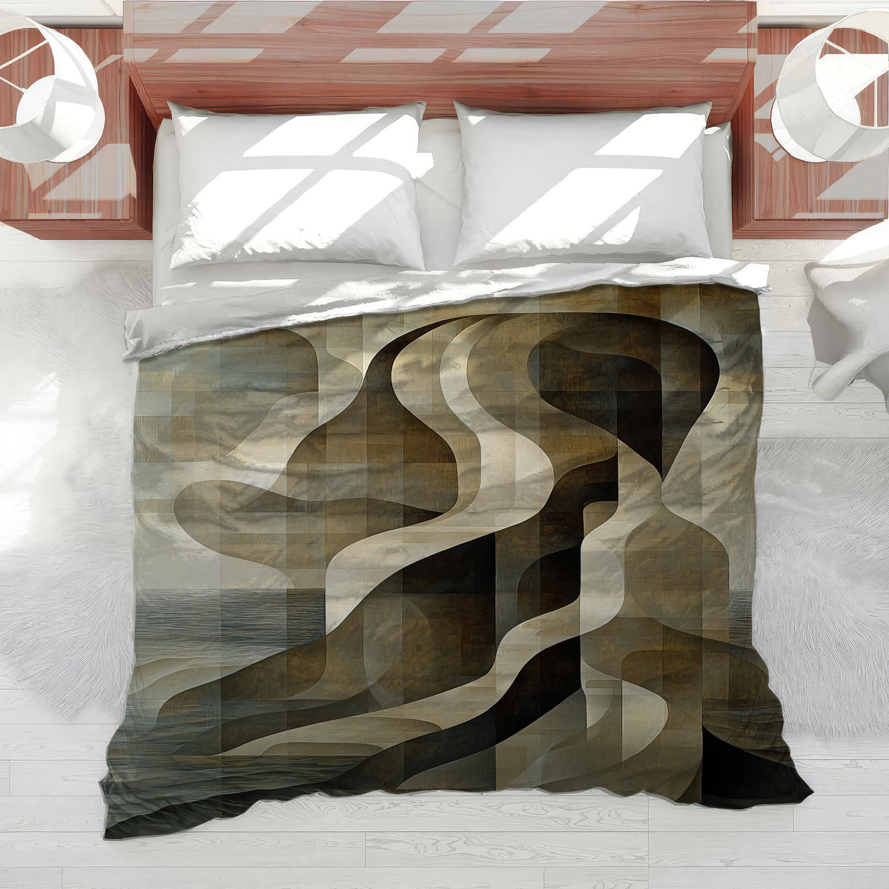 VisionDecor Abstract Landscape Bedding Abstract Comforter Dark Academia ...